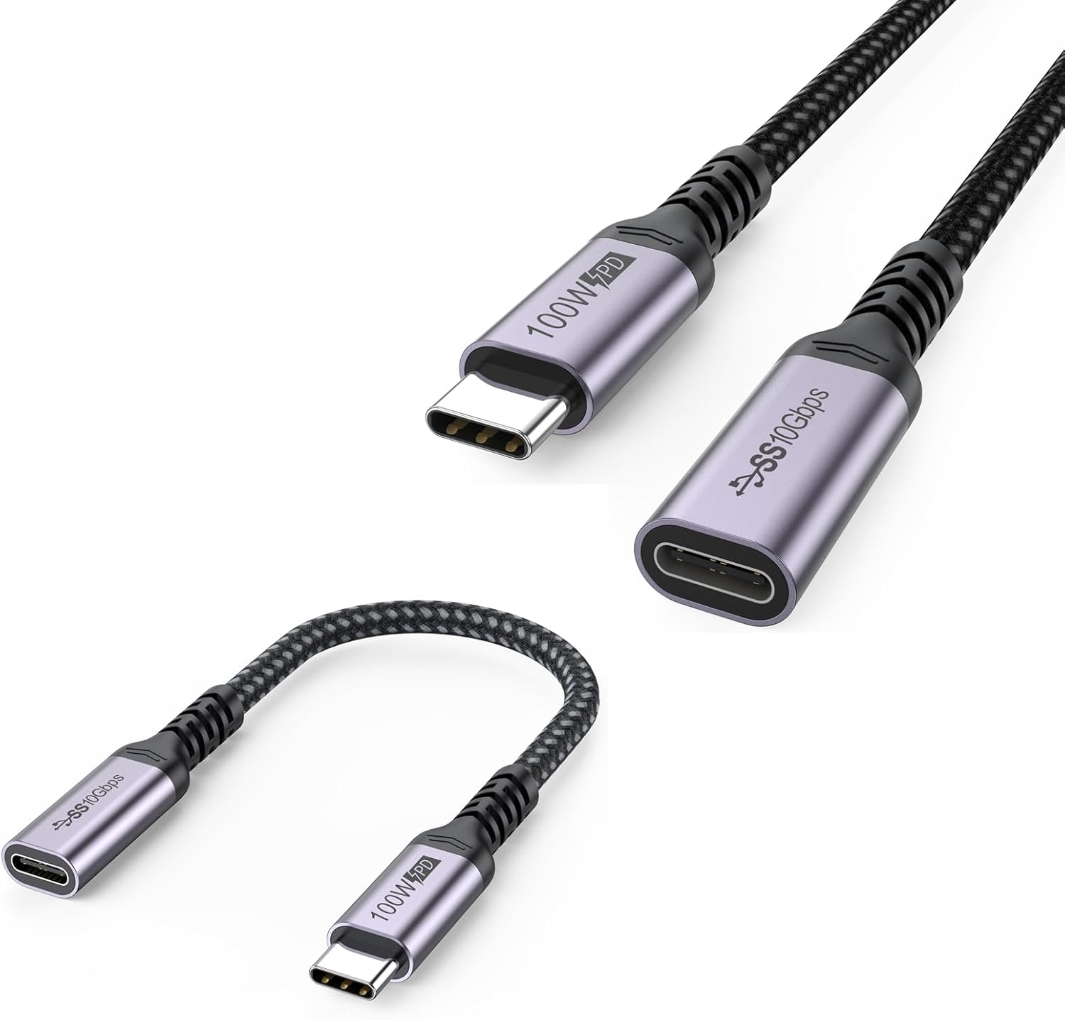 Amazon.com: DteeDck USB C Extension Cable 6.6ft Bundle 0.65ft / 8 inch ...