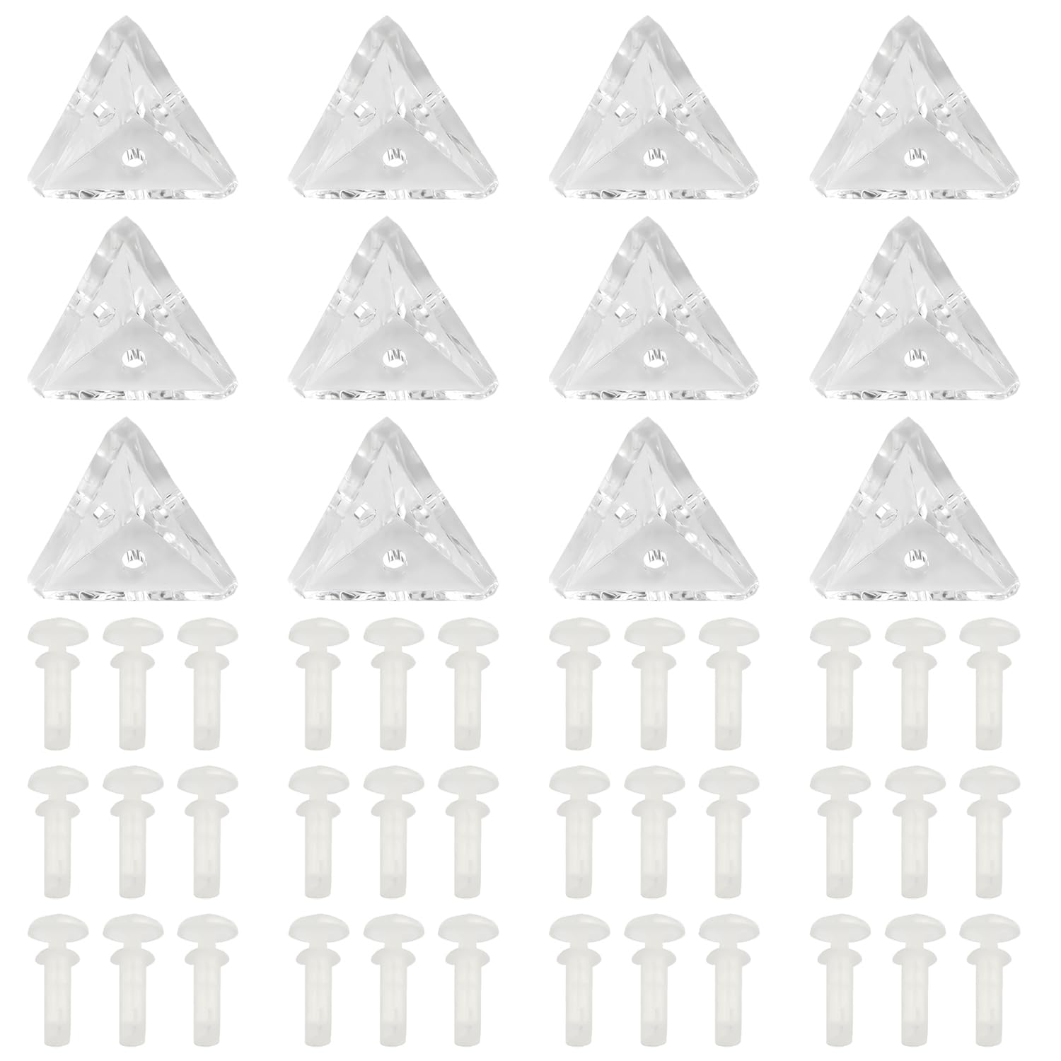 Amazon.com: ZZHXSM 12PCS Transparent Acrylic Triangle Connectors with ...