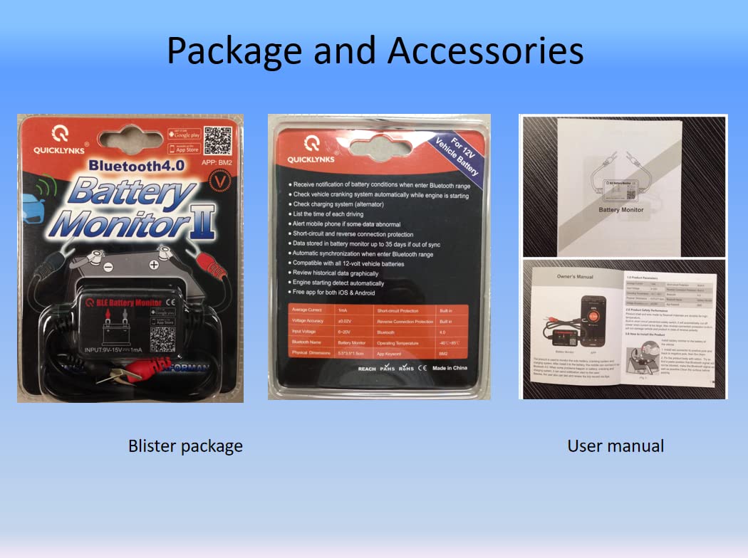 Battery Monitor BM2 for Car RV 12V Battery/Antigravity Batteries with ...