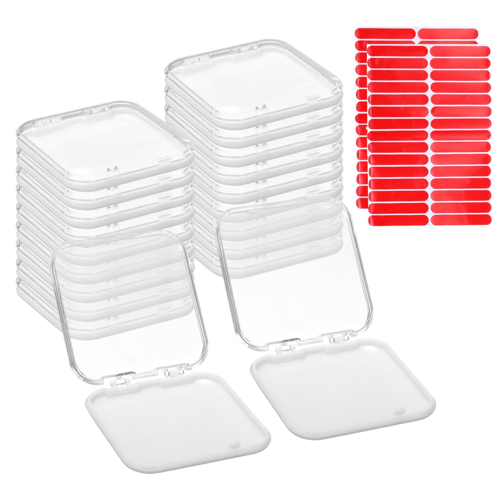 Amazon.com: uxcell 20 Pcs Press on Nail Storage Box with Adhesive ...