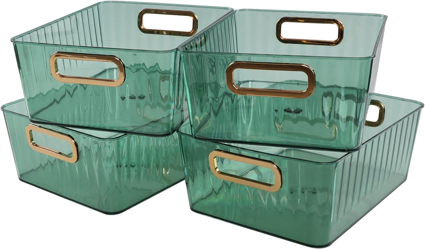 Xowine Set of 6 Weave Baskets, Plastic Storage Basket, Grey : Amazon.co ...