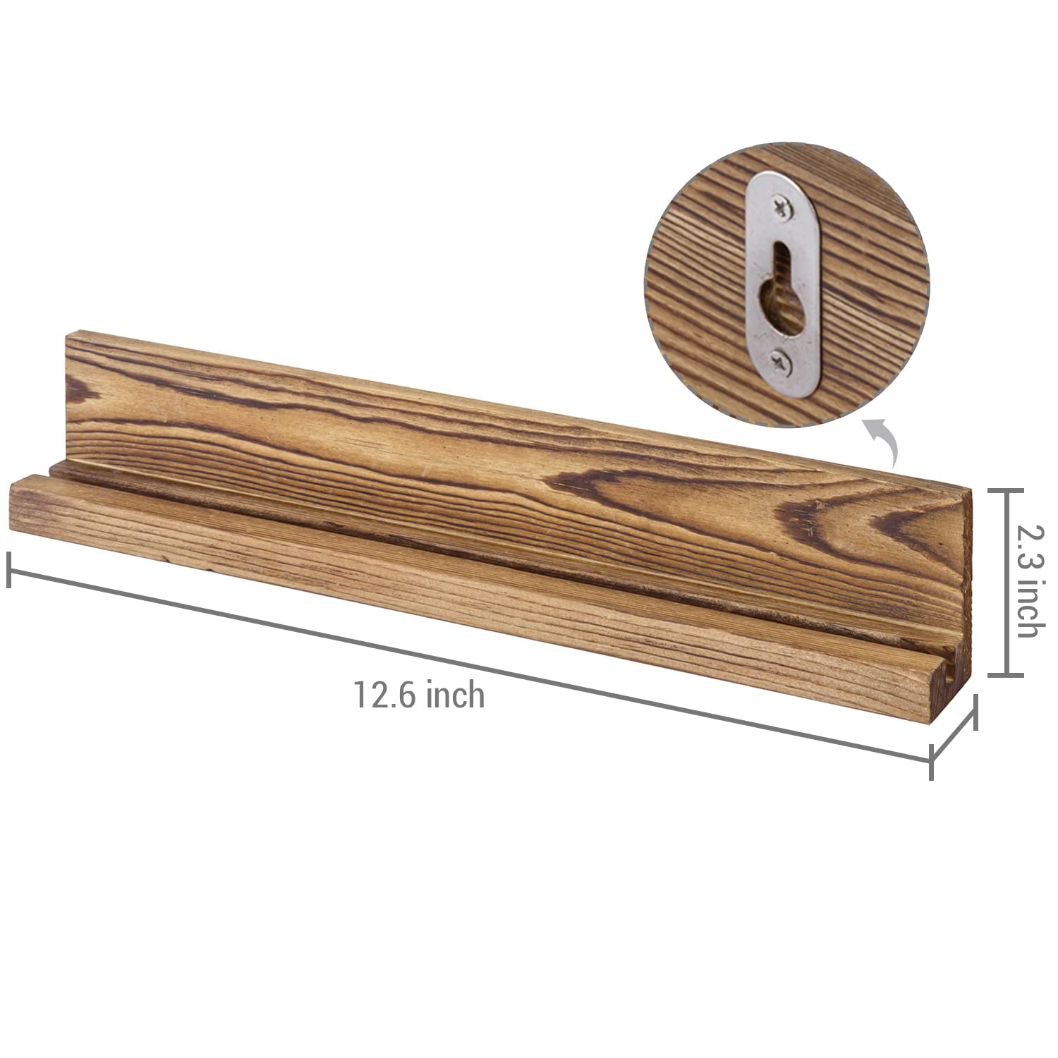 MyGift Wall Mounted Rustic Dark Burnt Wood Military Challenge Coin ...