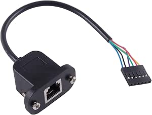 Amazon.com: RJ12 6P6C Cable to 6 Pin 0.1" Pitch Debug Terminal Block Adapter 6 Ways Telephony ...