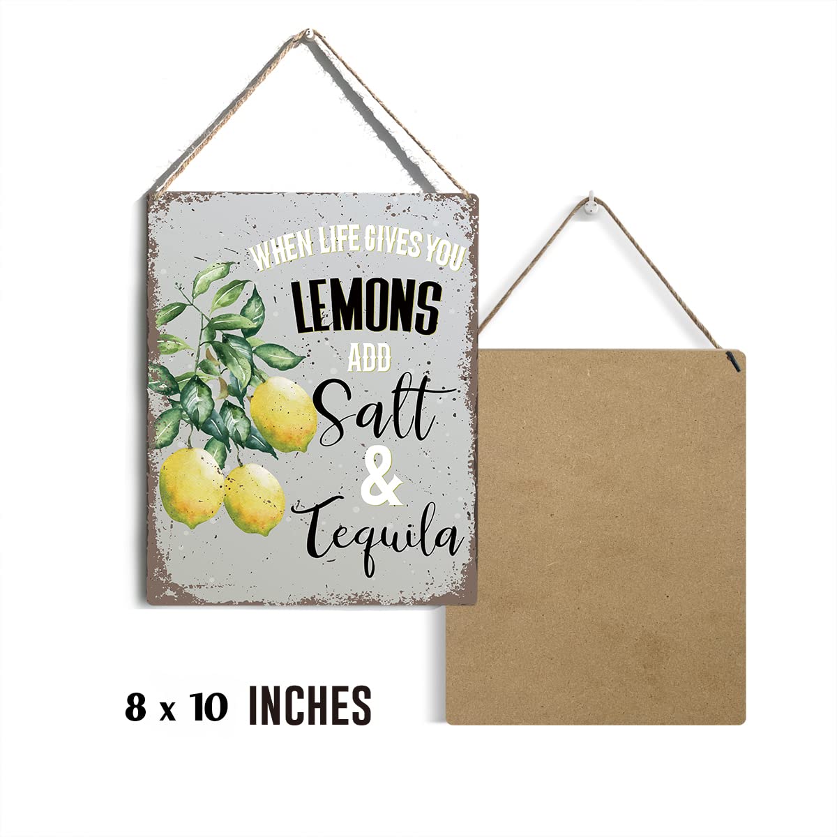 Snapklik.com : Farmhouse Summer Lemon Wooden Sign Wall Decor Rustic ...