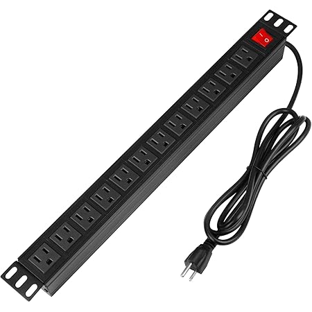 Amazon.com: StarTech.com 8 Outlet Horizontal 1U Rack Mount PDU Power ...
