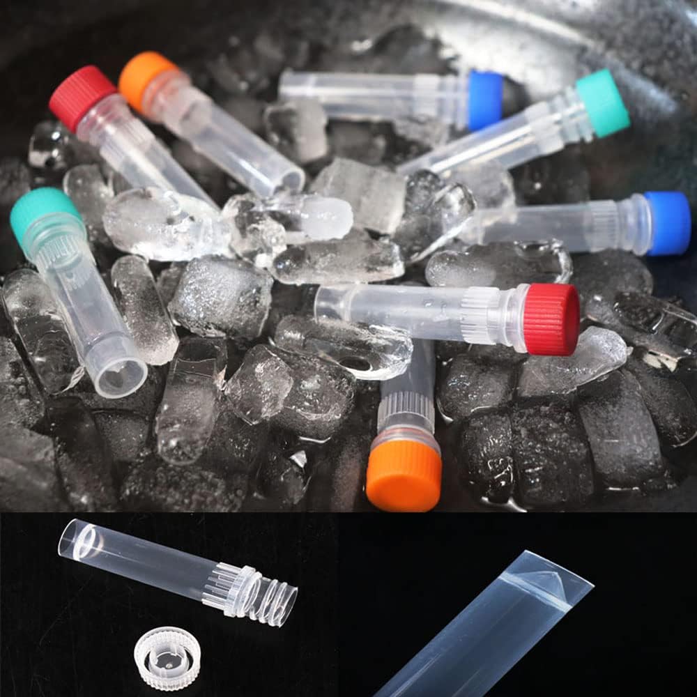 Amazon.com: 25pcs 1ml Lab Plastic Frost Test Tubes Vial Seal Cap ...