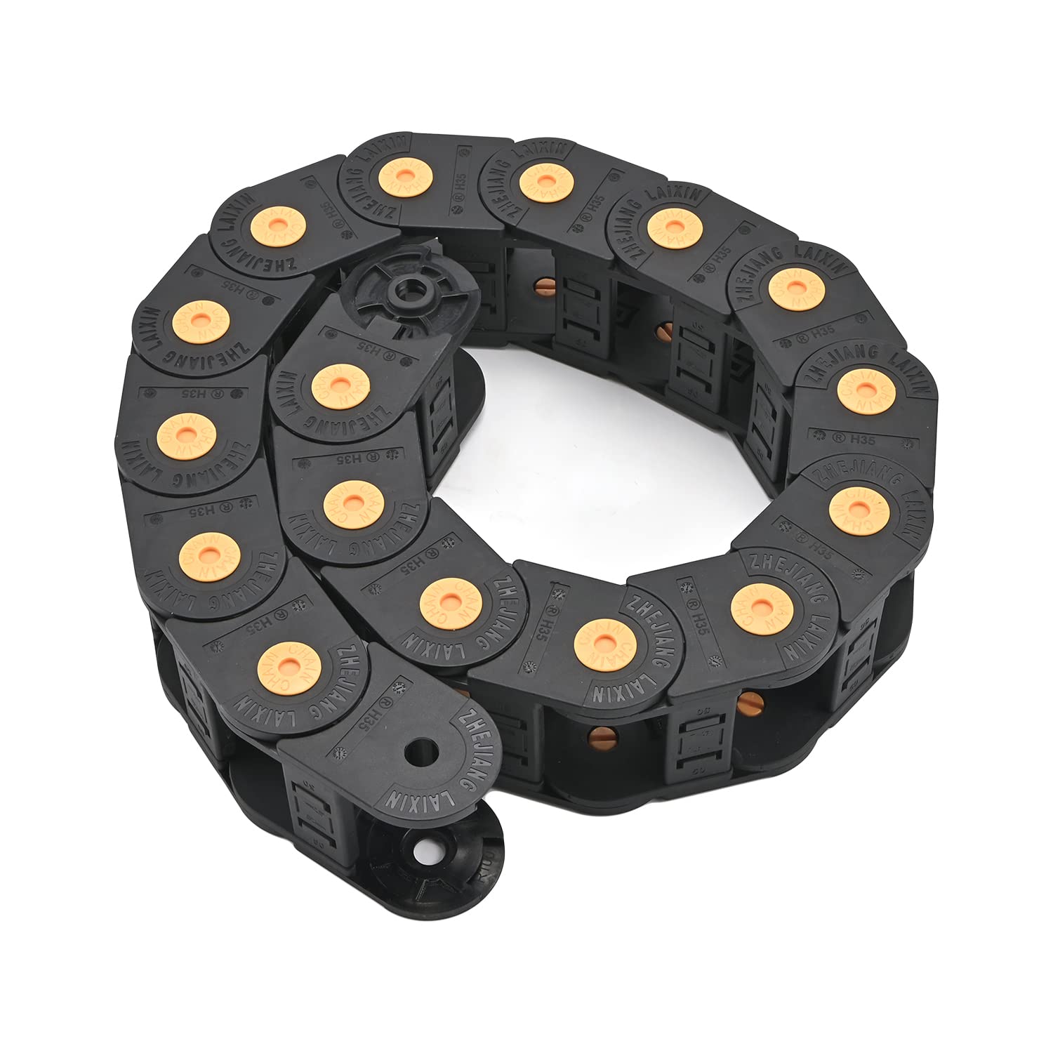 Snapklik.com : Heyiarbeit 35x50mm Plastic Cable Wire Carrier Drag Chain ...