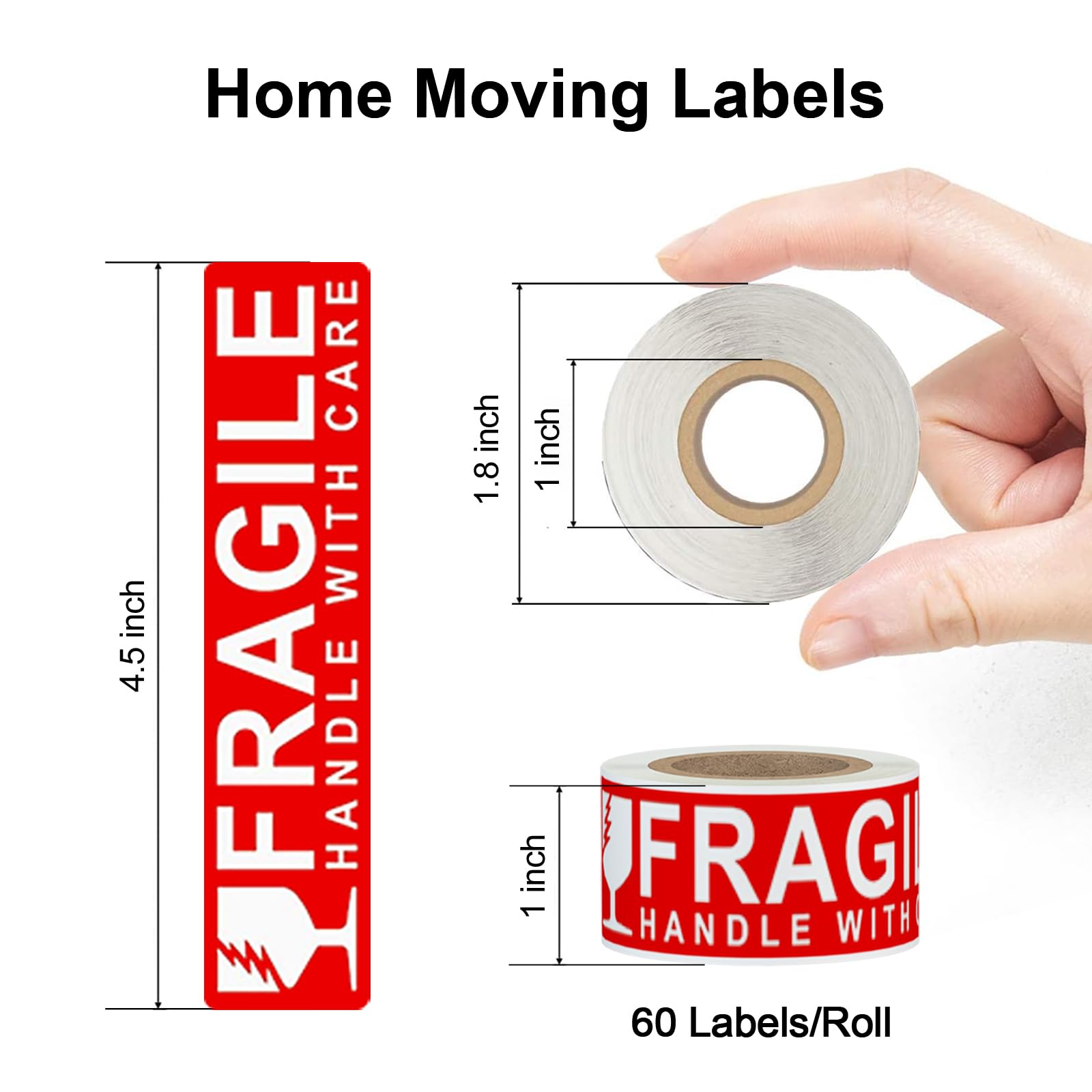 Snapklik.com : 960 Count Home Moving Labels,16 Rolls Different Color ...