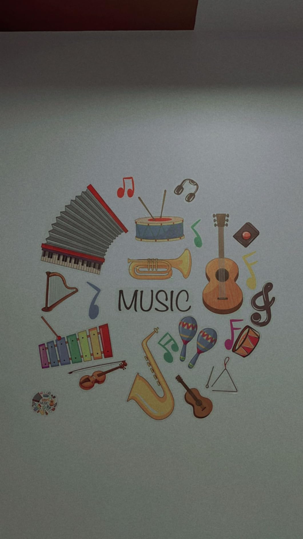 Heaven Decors Musical Instruments Music Lover Wall Sticker (Ideal Size ...