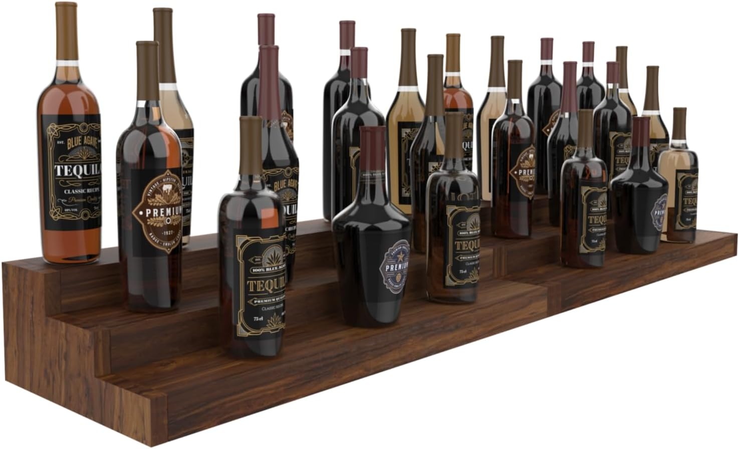 Amazon.com: tongmo 2 Pack Liquor Bottle Stand - 3 Tier Liquor Bar ...