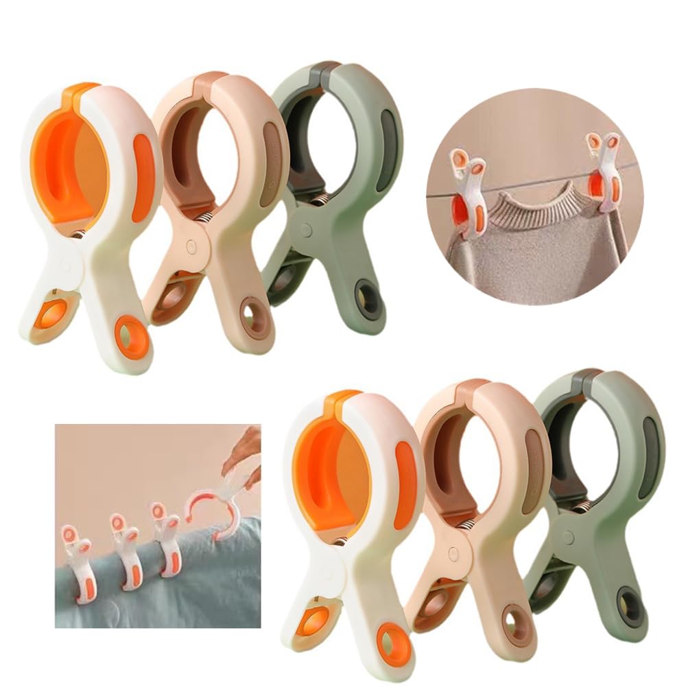 Amazon.co.jp : MINBOOT 洗濯バサミ 大型 強力 6個入り 布団クリップ 大 洗濯ピンチ 布団干し 部屋干し用物干し竿 洗濯干し 洗濯はさみ 布団バサミ 布団ずれ防止 防風 ...