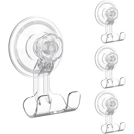 Amazon.com: LUXEAR Shower Suction Hooks, 2 Pack Suction Hooks Removable ...