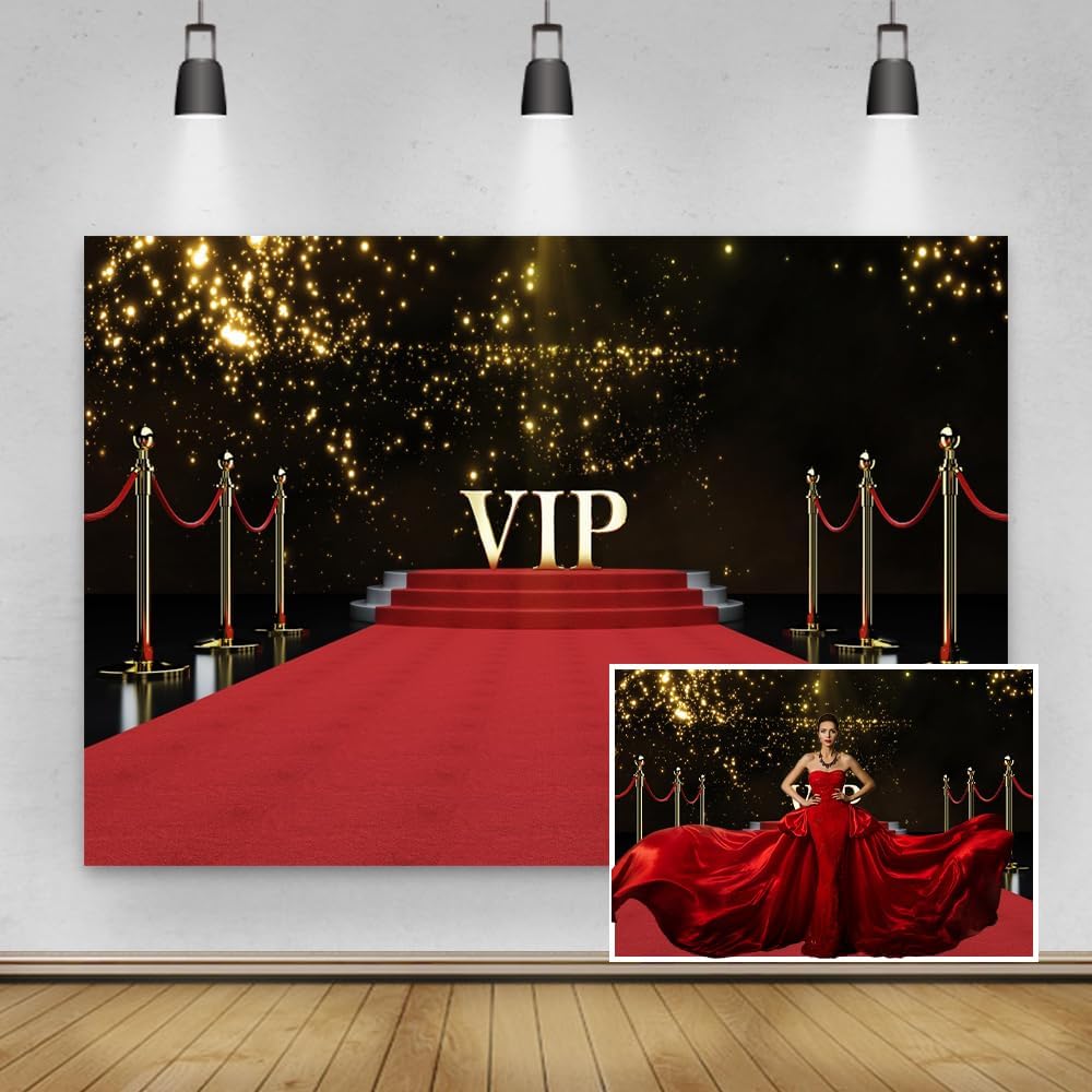 Renaiss 6x4ft Red Carpet Backdrop Movie Night VIP Backdrop Celebrity ...