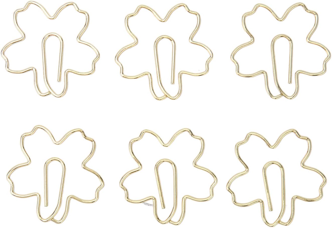 Amazon.com : 100Pcs Fancy Paperclips Metal Paperclips Packed Gold Color ...