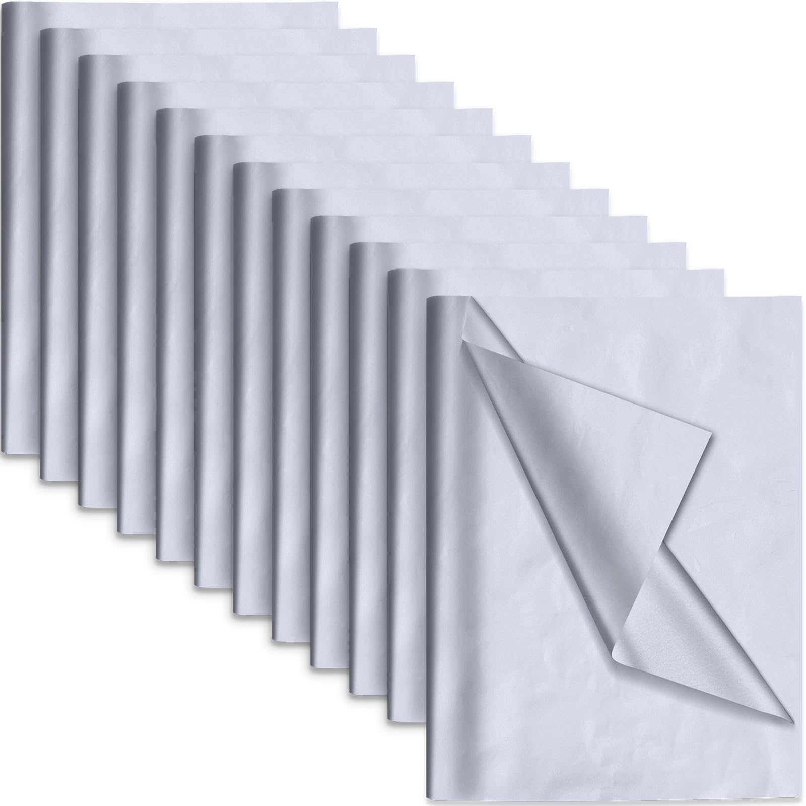 Amazon.com: 240 Sheets 20"X26" Large Silver Gift Wrapping Tissue Paper ...