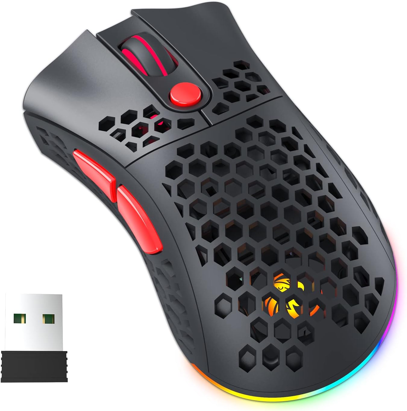Amazon.com: RAZEAK Wireless Gaming Mouse,10K Sensor, 10,000 DPI ...