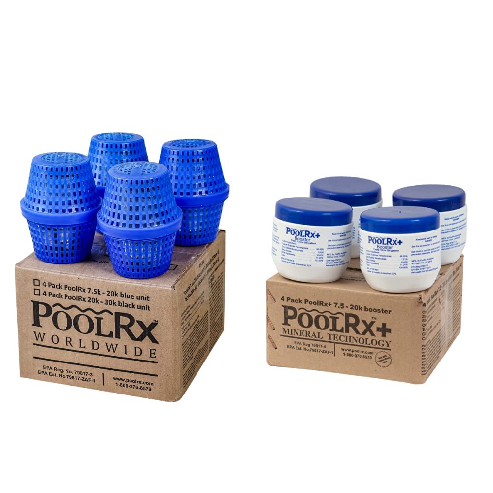 Amazon.com : Pool RX 101003 Swimming Pool Algaecide, 4 Pack, Blue ...