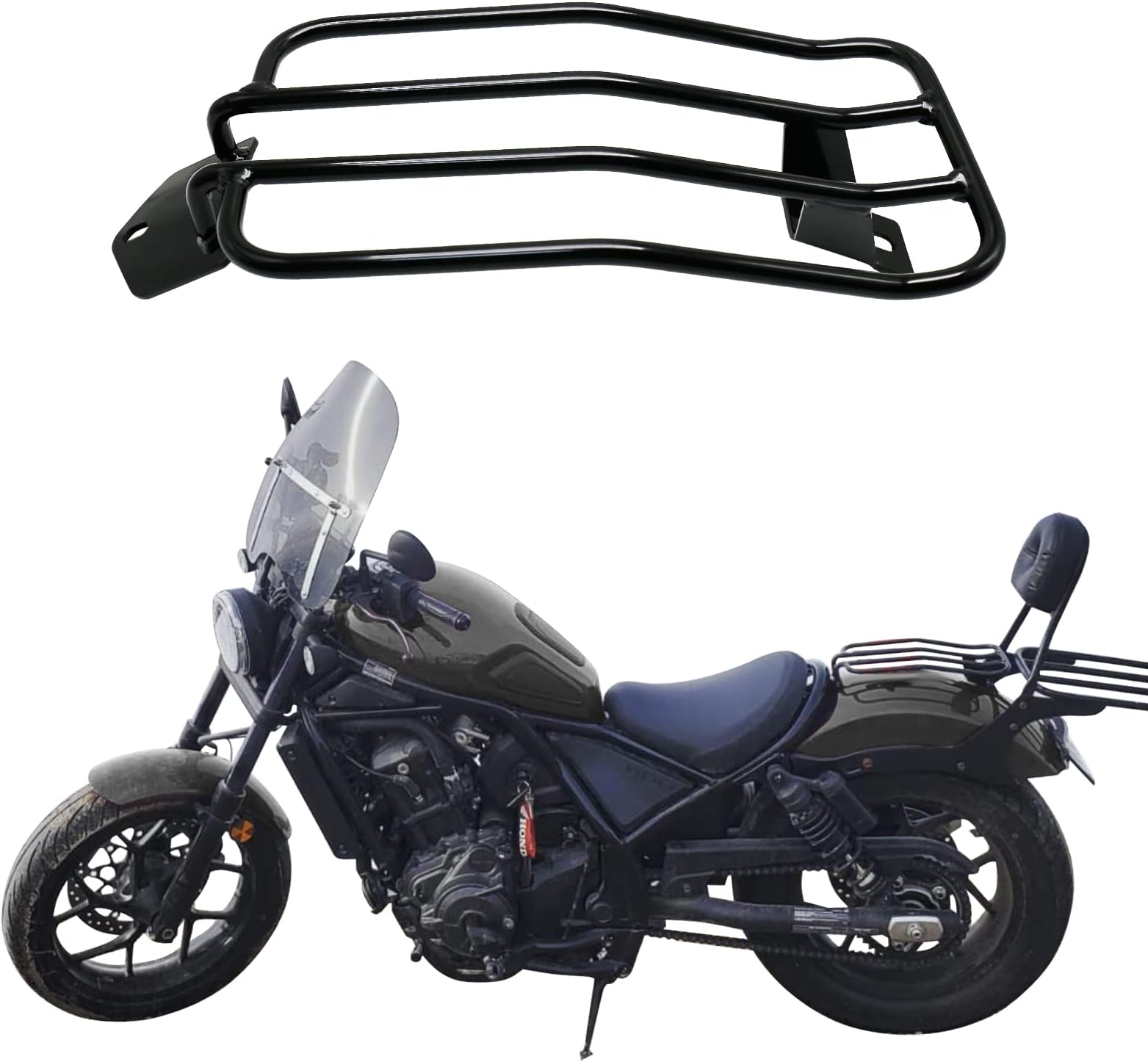 Amazon.com: T-Rex Racing Luggage Rack Compatible with Honda Rebel 1100 ...