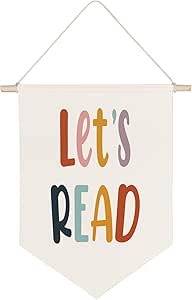 Amazon.com: QODUNG Let's Read Reading Corner Canvas Banner, Kids Decor ...