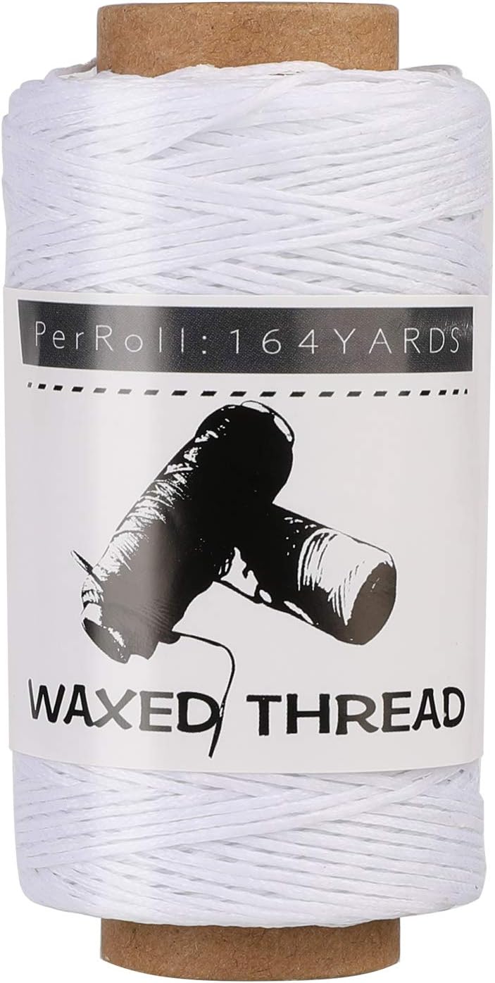 Amazon.com: Tenn Well 328 Yards Leather Sewing Waxed Thread, 150D 1MM ...