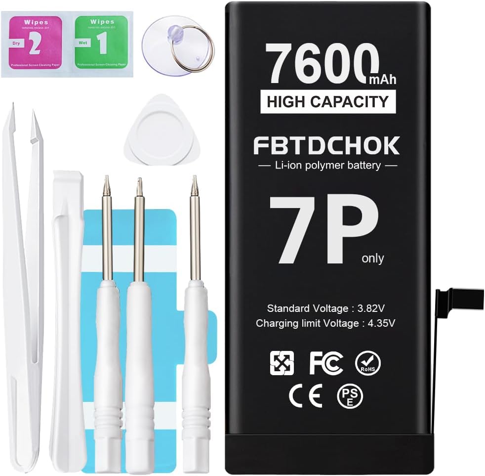 Amazon.com: FBTDCHOK 7600mAh Upgraded Battery for iPhone 7 Plus, High ...