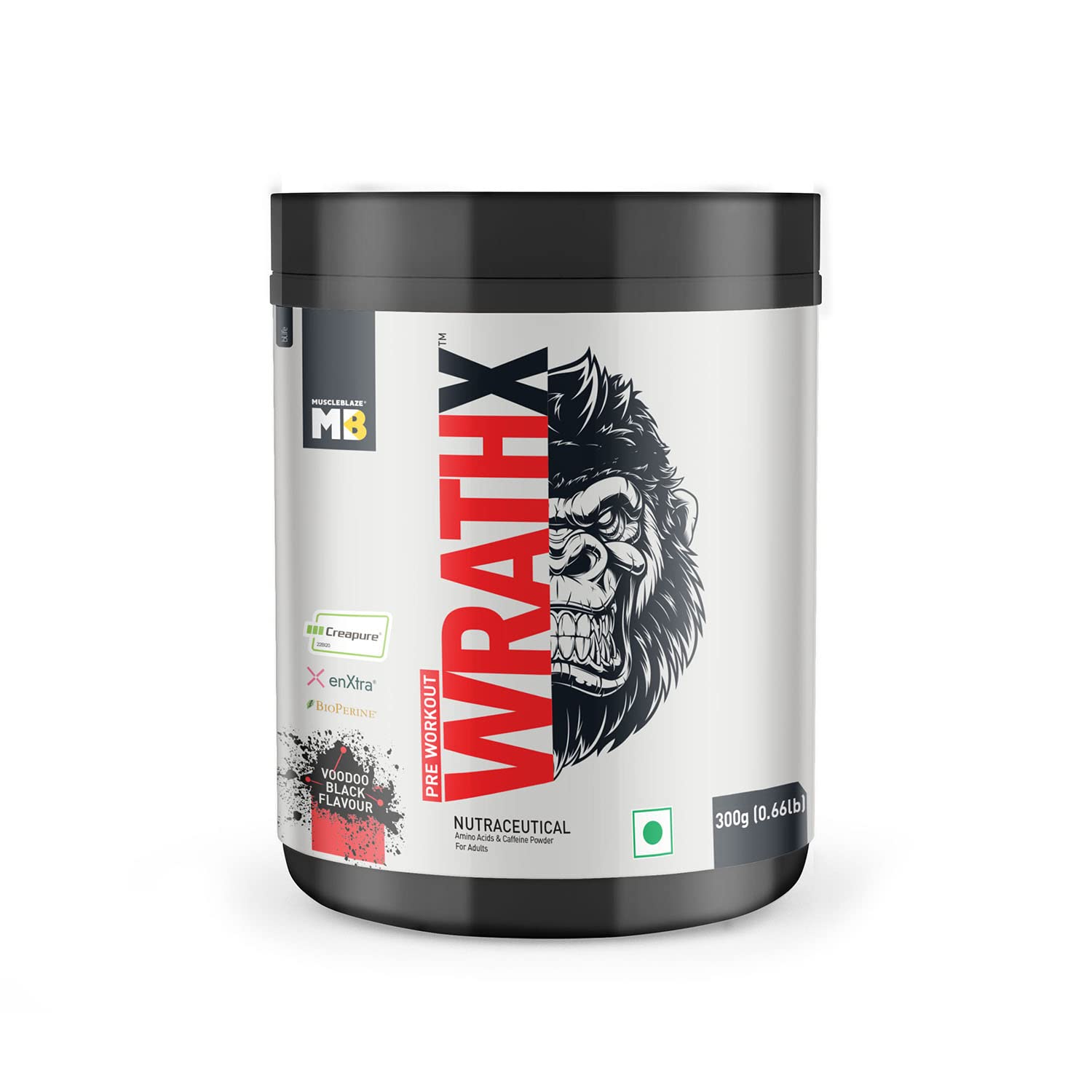 MuscleBlaze Pre Workout Wrathx With Creapure, Enxtra, & Bioperine ...