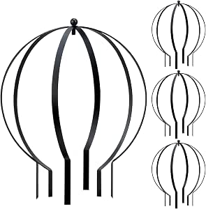 Amazon.com : HEYTIMI Set of 4 Large Metal Trellis Obelisks Sturdy Round ...