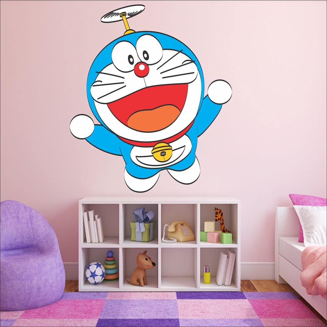 Sahaj Decor Vinyl Doraemon Wall Sticker 22.83 X 22.83 X 0.39 Inches ...