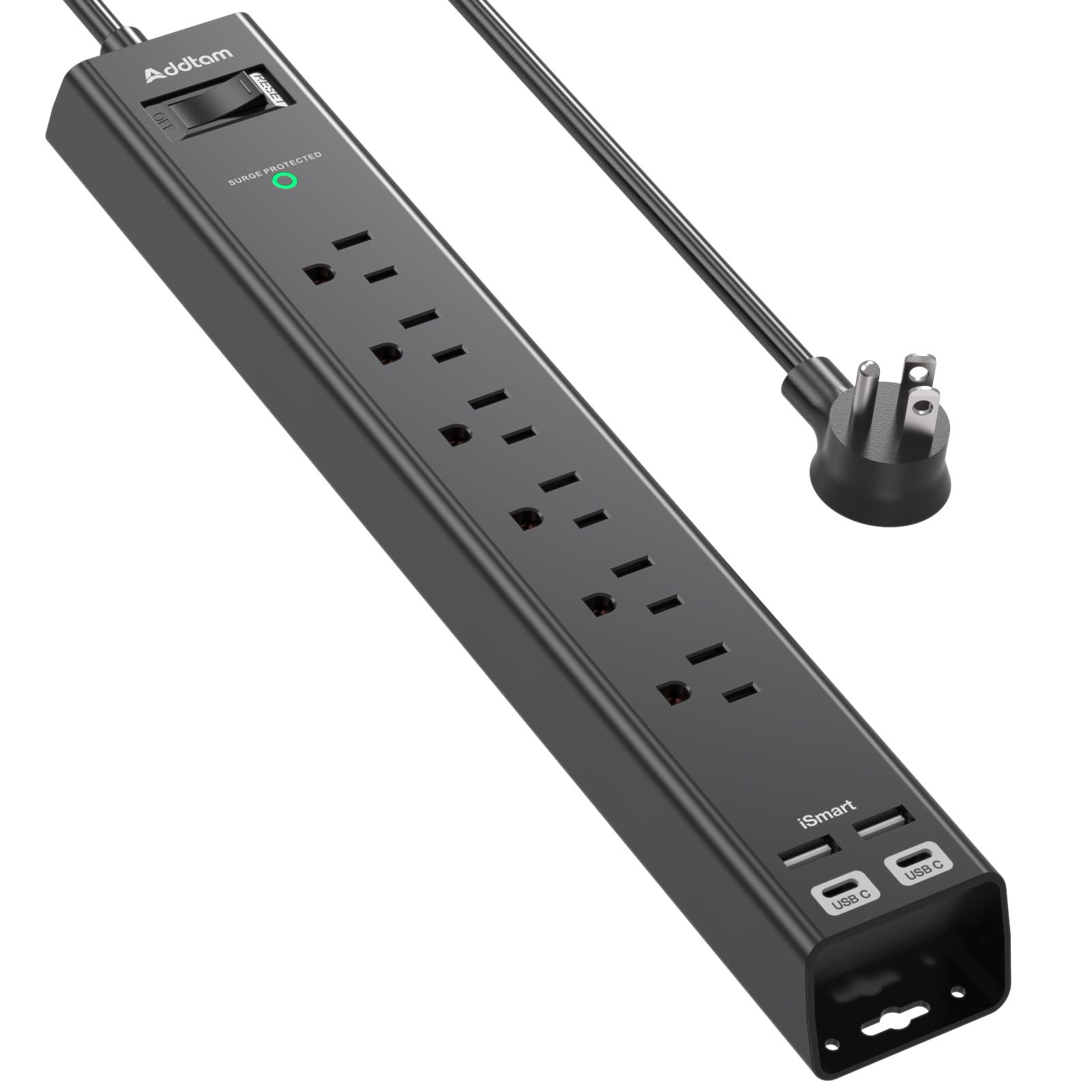 Snapklik.com : 2Ft Short Power Strip Surge Protector - Addtam Extension ...