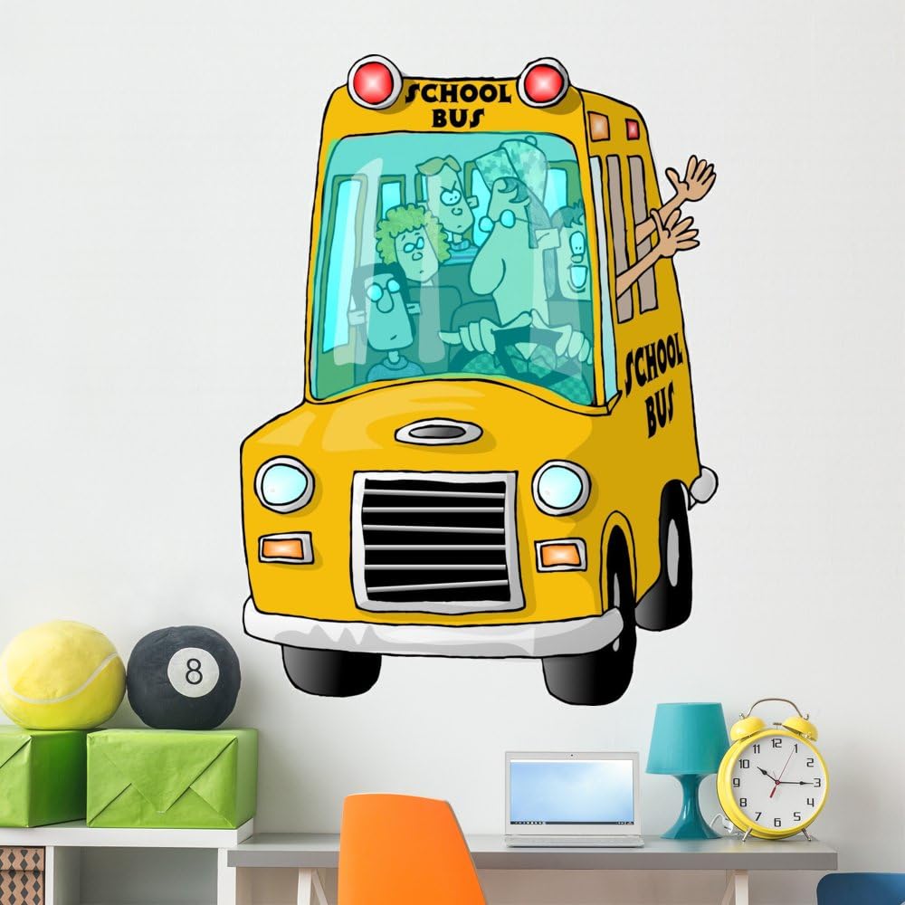 Amazon.com: Wallmonkeys School Bus Wall Decal Peel and Stick ...