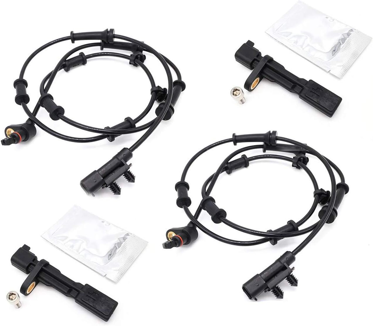 Amazon.com: Set of 2 Rear Left and Right ABS Wheel Speed Sensors for ...
