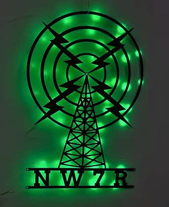 LALULI Metal Sign Led Light - Custom Ham Radio Metal Wall Art LED Light ...
