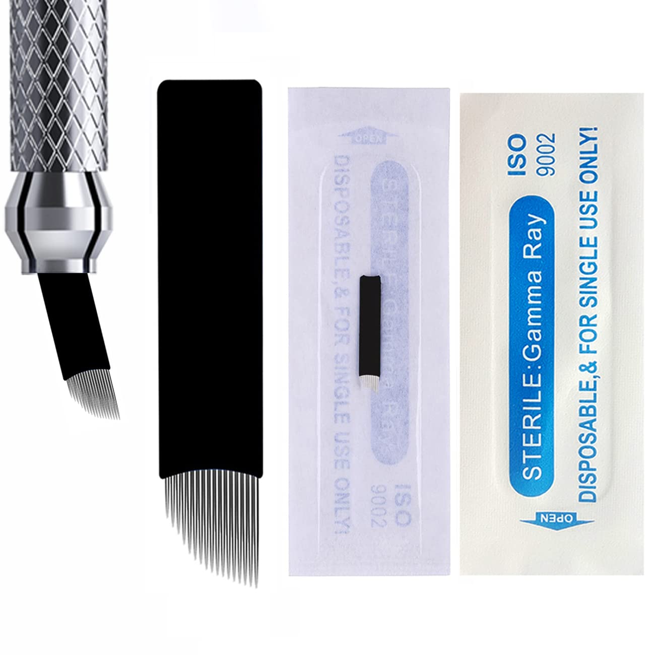 Amazon.com: 30Pcs Disposable Eyebrow Microblading Needles,Lip Tattooing ...