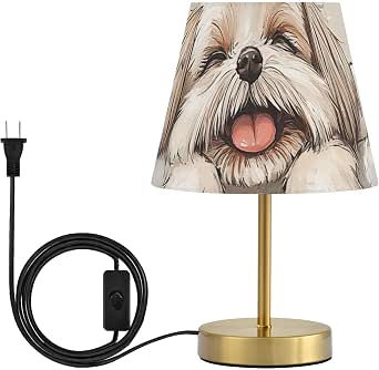 KLL Cartoon Shih Tzu Dogs Vintage Bathtub Table Lamps 3 Lighting Modes ...