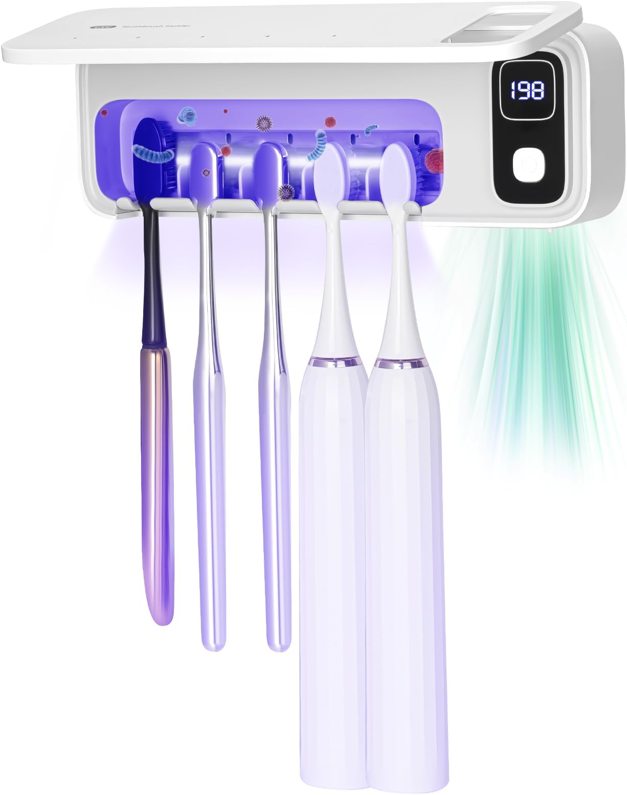 Amazon.com: Toothbrush Sanitizer and Holder, UV Toothbrush Sanitizer ...