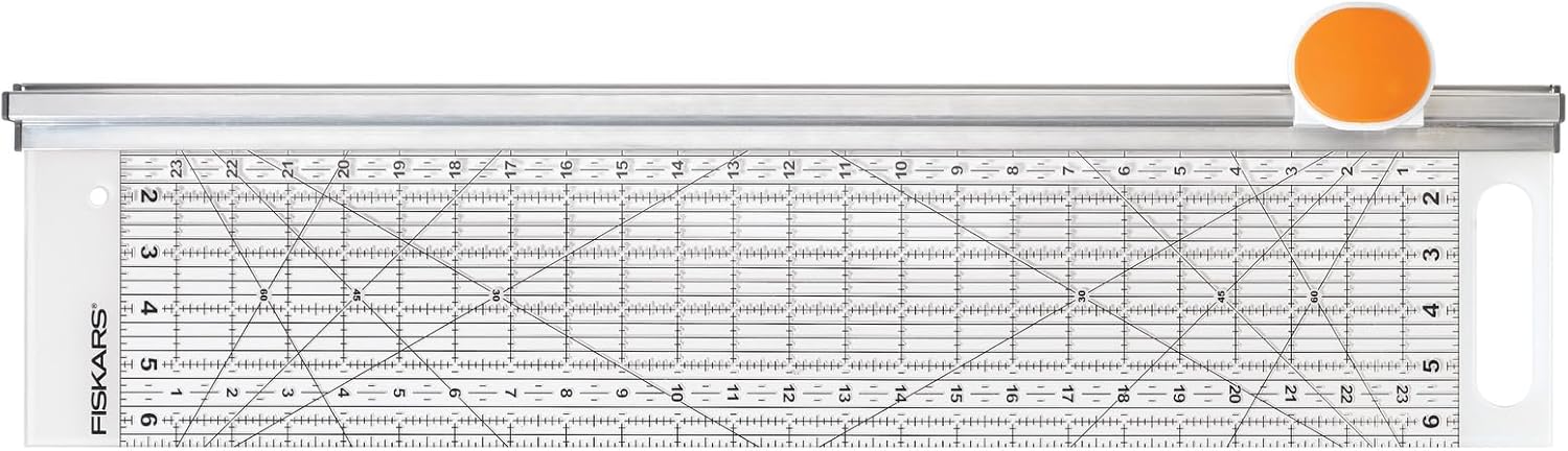 Fiskars Combiné Cutter rotatif Ø 45 mm et Règle, 6" x 24", Orange/Blanc ...