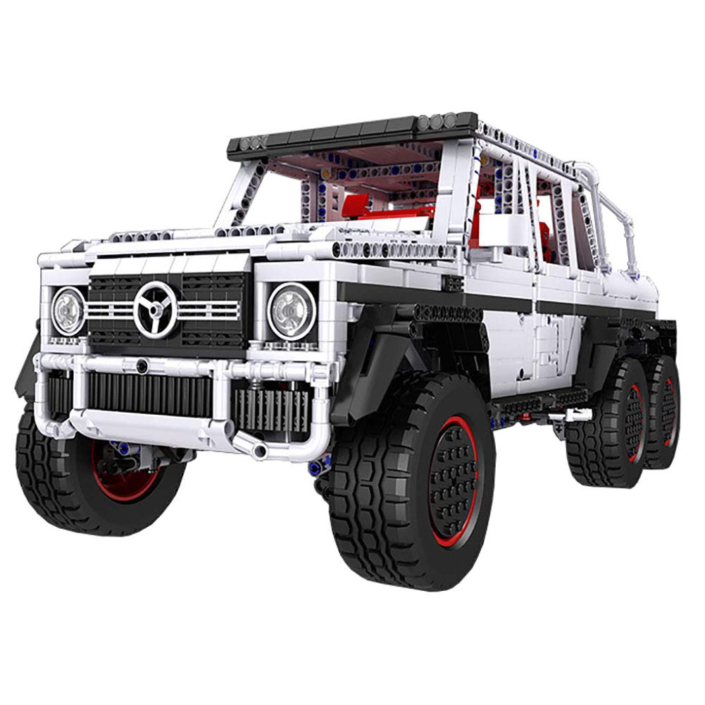 Buy NZHK White Pickup G63 6X6 MOC Building Blocks And Engineering Toy ...