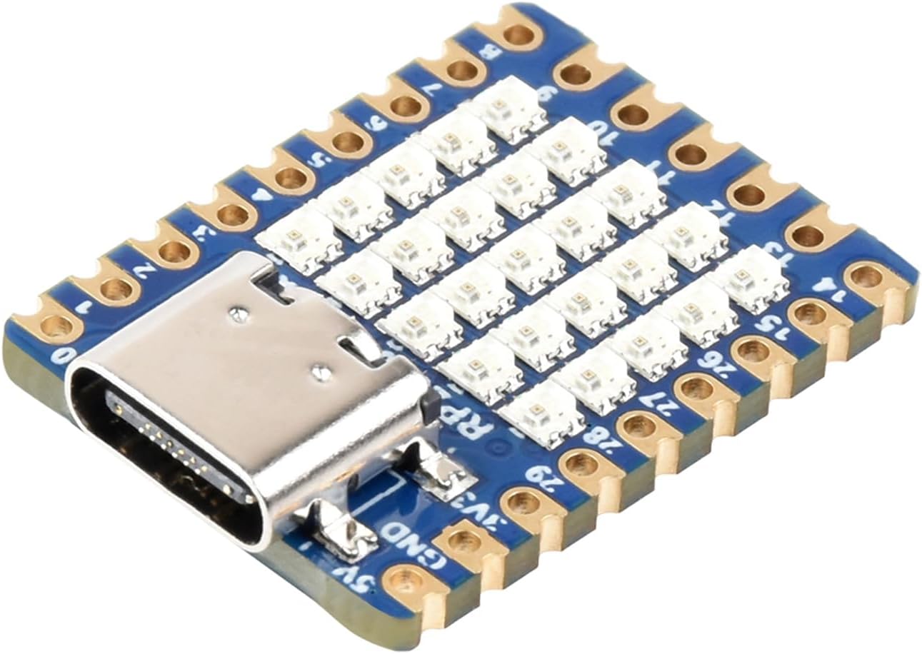 Amazon.co.jp: Newwyt RP2040 ラズベリーマイクロコントローラーボード内蔵 5x5 LED 開発ボード ...