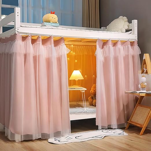 Amazon.com: Anyash Bunk Bed Curtains for Bottom Loft Bed Curtains Bunk Blackout Privacy Underbed ...