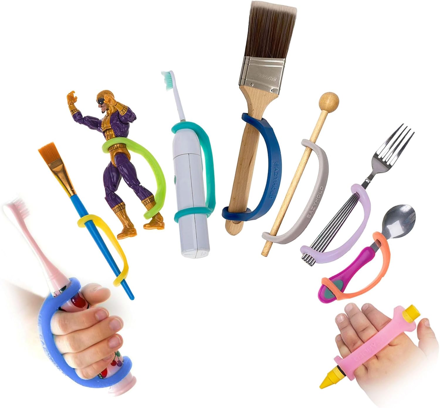 Amazon.com: EaZyHold Silicone Universal Cuff, Adaptive Aid for Weak ...