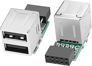 XMSJSIY Motherboard USB 2.0 Front Panel Header 9pin Motherboard Type-A ...