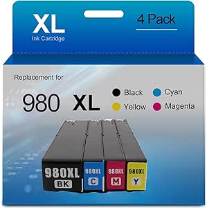 Amazon.com: 980XL Ink Cartridges Compatible for HP 980 XL Officejet ...