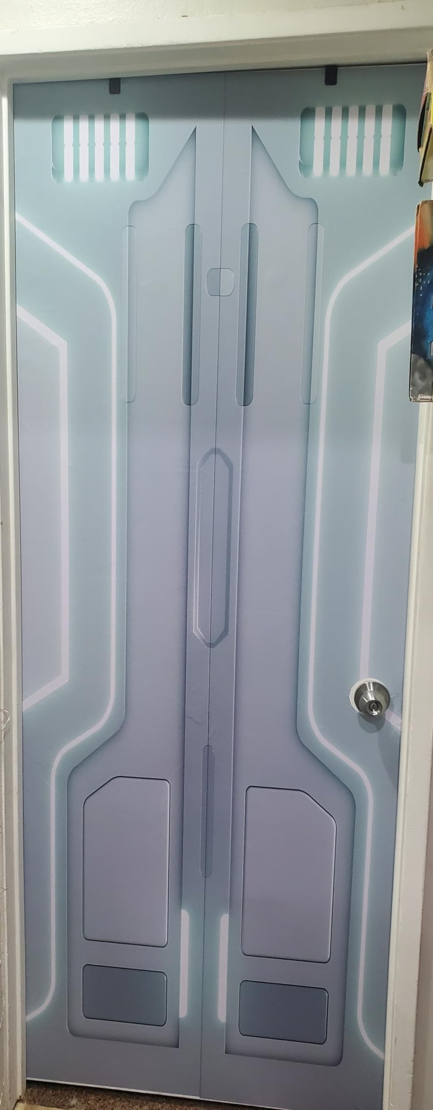 Amazon.com: 3D Door Sticker 3D Rendering sci fi neon Illuminated Door ...