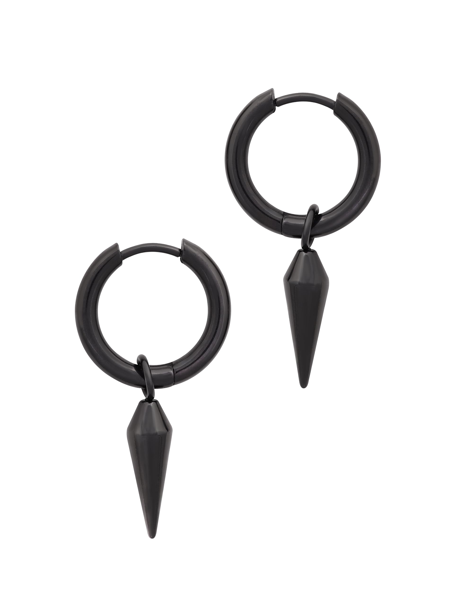 Amazon.com: Sacina Black Spike Earrings, Hoop Earrings, Gothic Earrings ...
