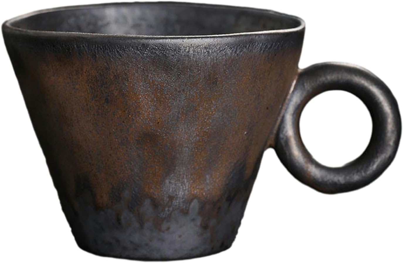 Amazon.com | 200ml/7oz Japanese style rough pottery gilded kiln ...