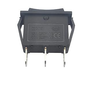 Amazon.com: Emmui 3 Pins 3 Position ON/Off/ON Black Toggle Rocker ...