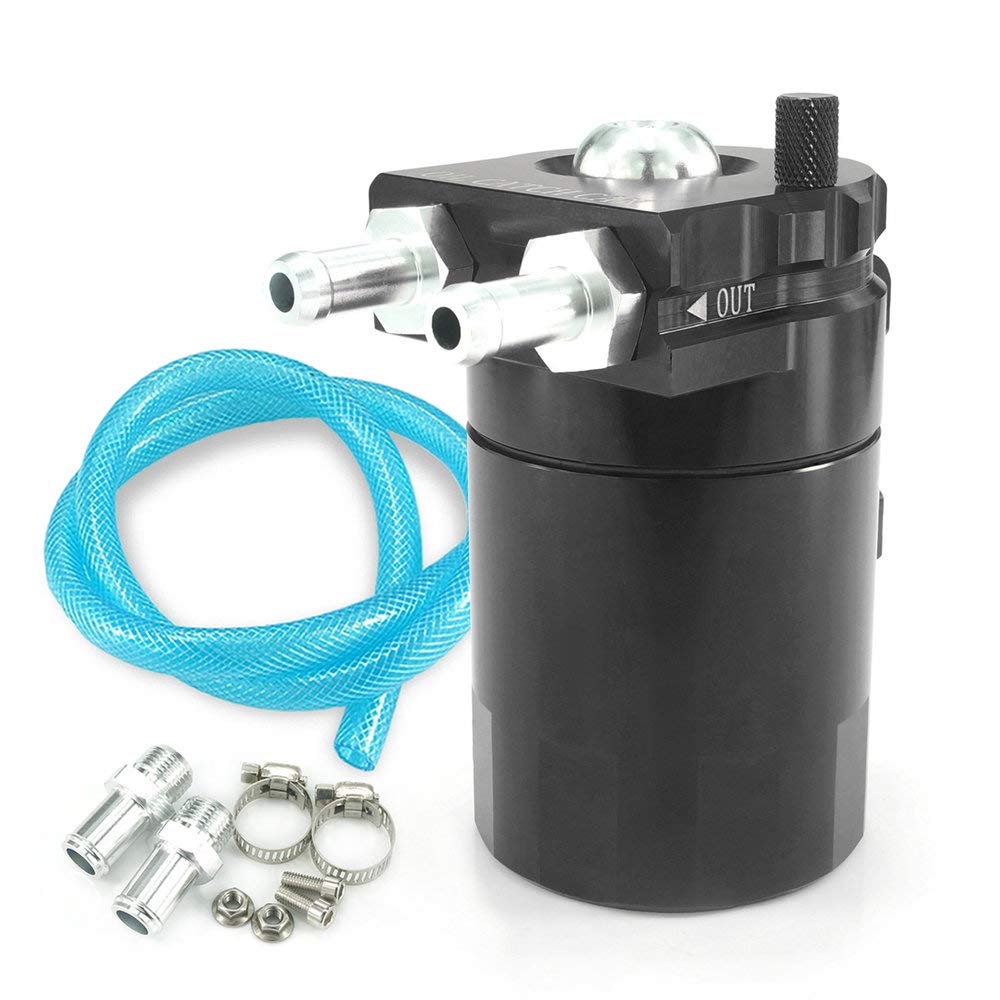 Buy QIDIAN Aluminum Universal Car Compact Oil Catch Can Baffled ...