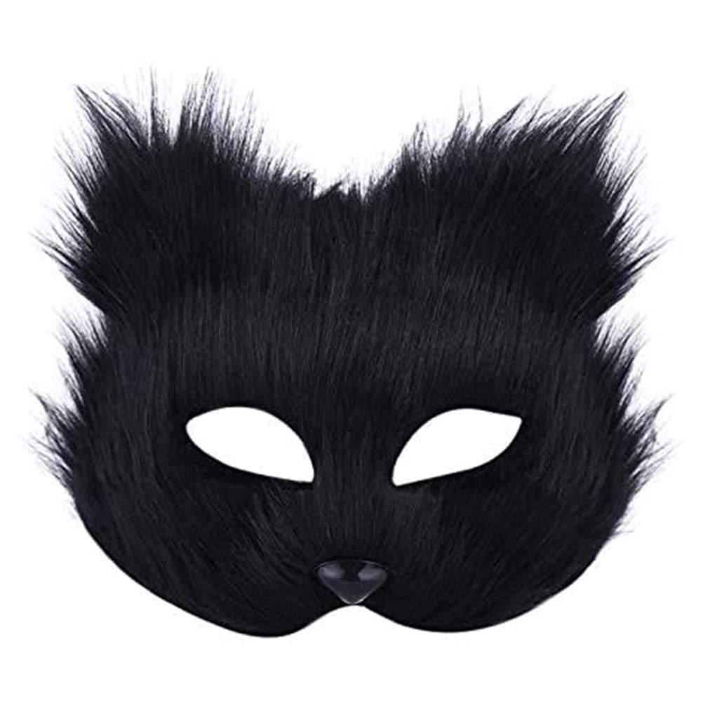 Egujiwa Furry Mask, Halloween Mask, Half Face Mask, Cosplay Animal Mask ...