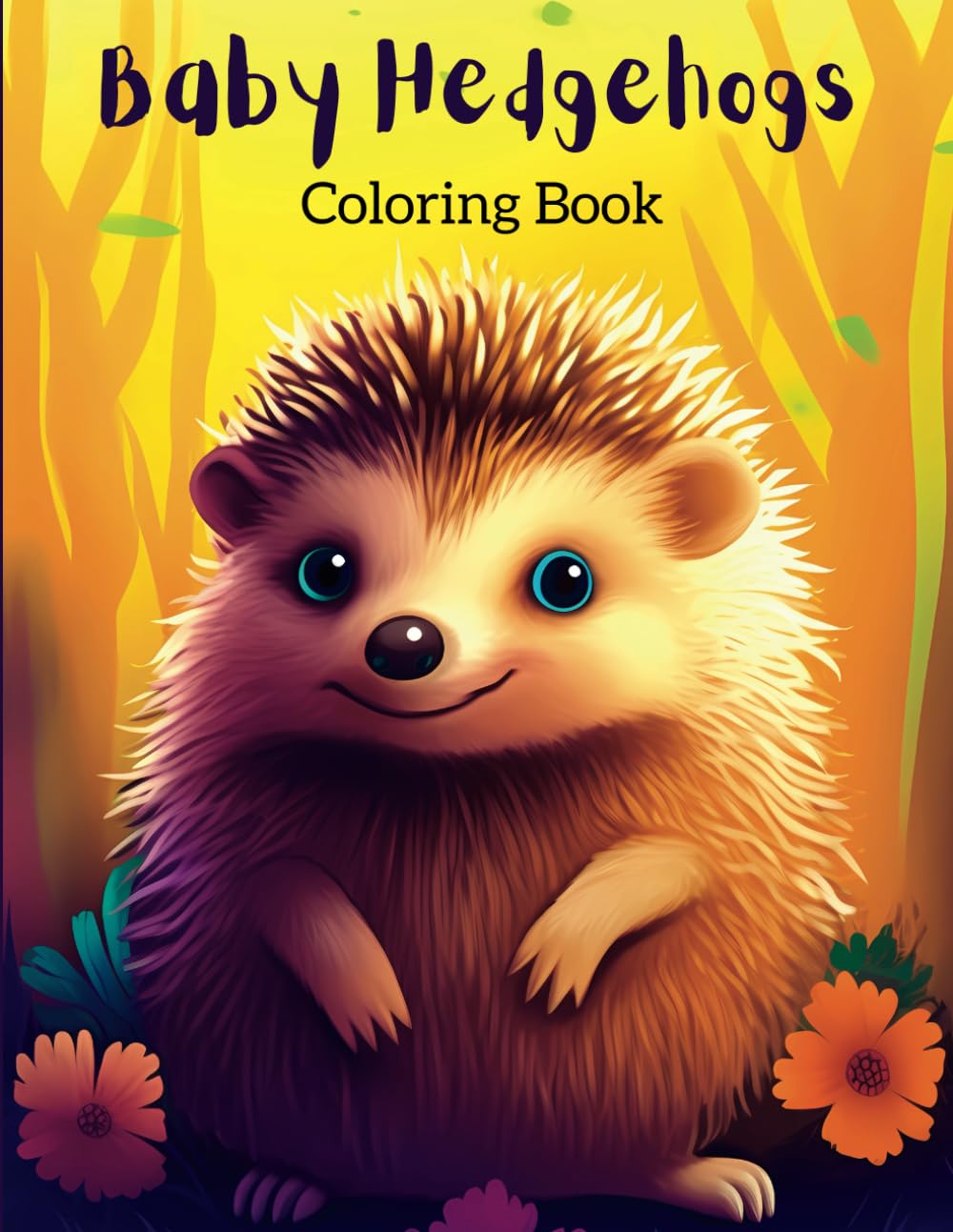 Baby Hedgehogs Coloring Book: Adorable baby hedgehog coloring book for ...