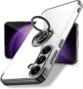 Amazon.com: Tnarru Clear Case for Samsung Galaxy S24 with Magnetic Stand [360° Rotatable Ring ...